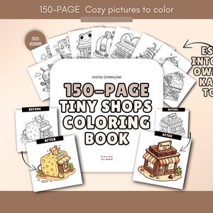 Tiny Shops Coloring Book PDF – 150 Mini Storefront Pages Kawaii ...