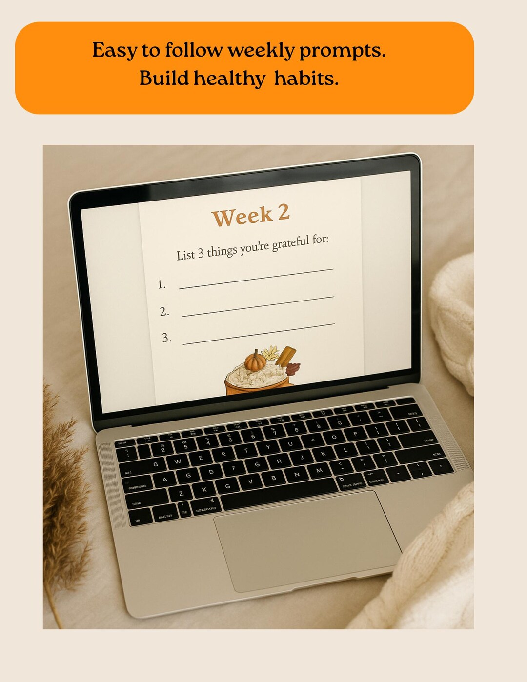 Autumn Gratitude Journal Printable Daily Prompts Self Care Fall Mood ...