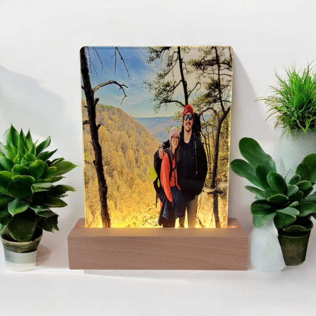 Light up Custom Photo Acrylic Frame & Stand - Etsy