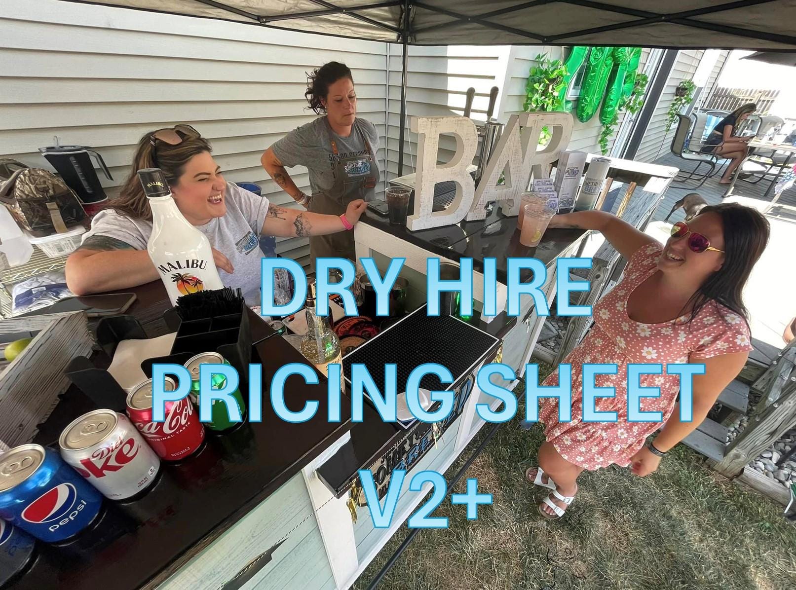 Dry Hire Mobile Bar Pricing Template - Etsy