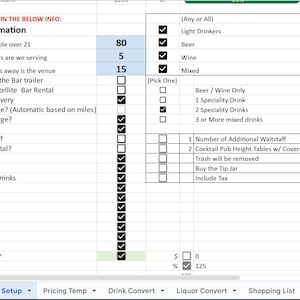 Dry Hire Mobile Bar Pricing Template - Etsy