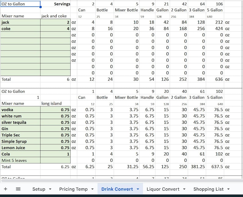 Dry Hire Mobile Bar Pricing Template - Etsy