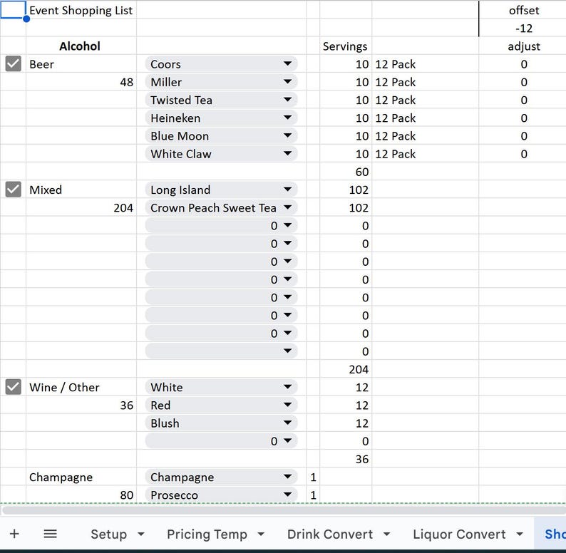 Dry Hire Mobile Bar Pricing Template - Etsy