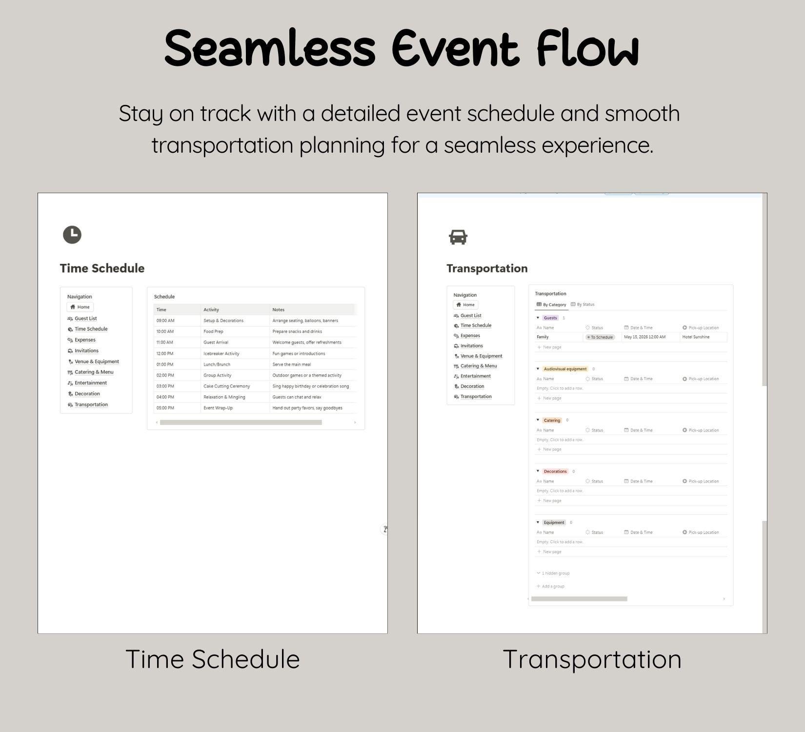 Notion Event Planner Template | Notion Planner | Digital Event Planning ...