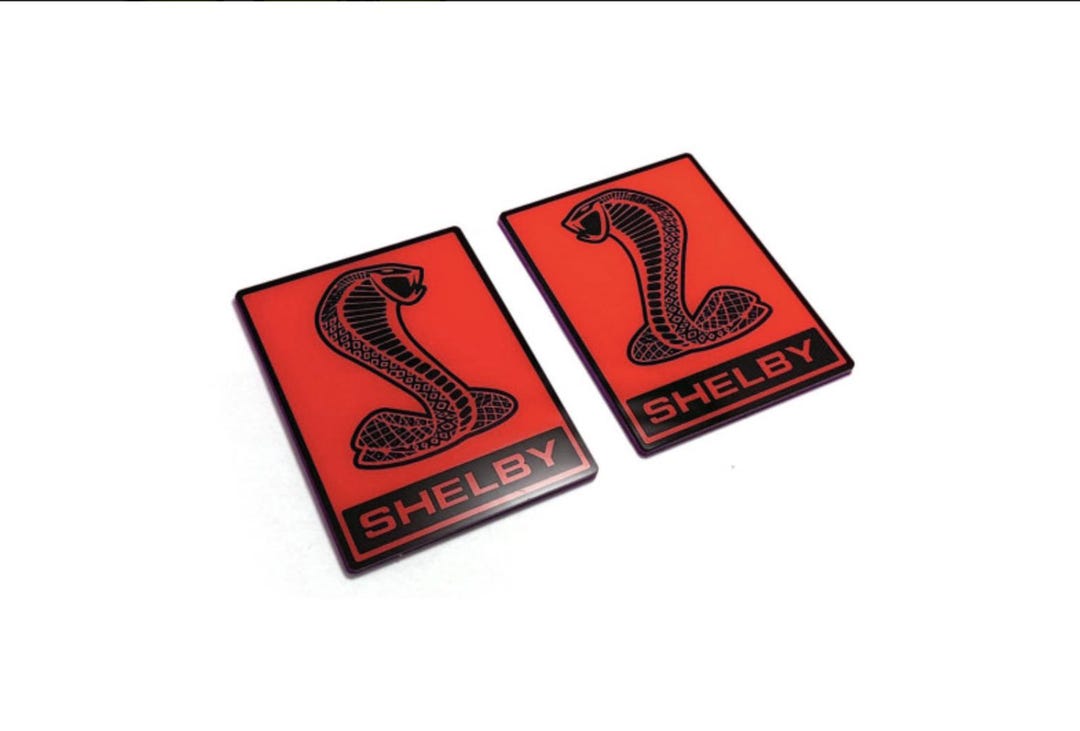 Custom Fender Emblem Badge for Mustang With Shelby Snake Logo, Car Logo ...