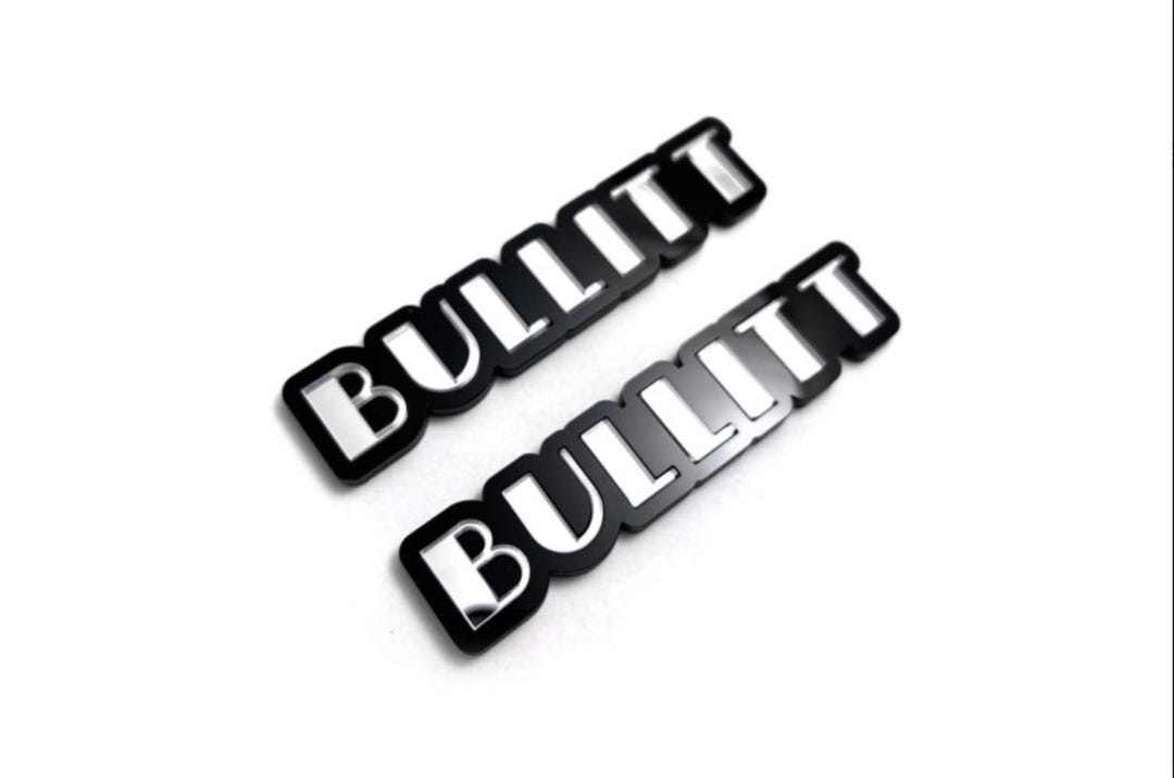Custom Fender Emblem Badge for Mustang With Bullitt Logo, Car Logo ...