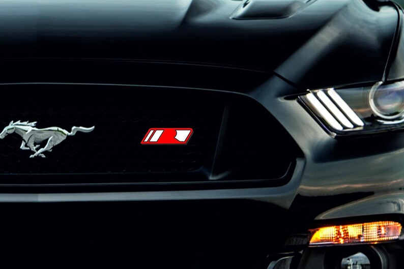 Custom Radiator Grille Emblem Badge for Mustang With ROUSH Logo ...