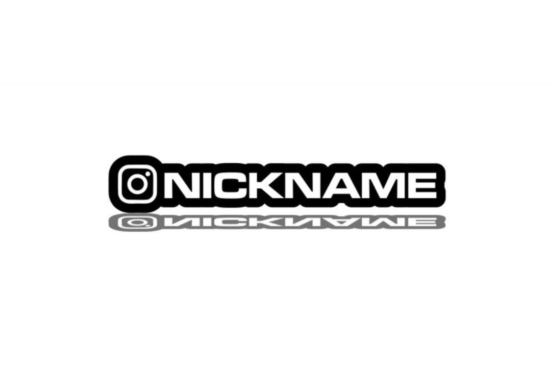 Custom Radiator Grille Emblem Badge Instagram Nickname, Car Accessories ...