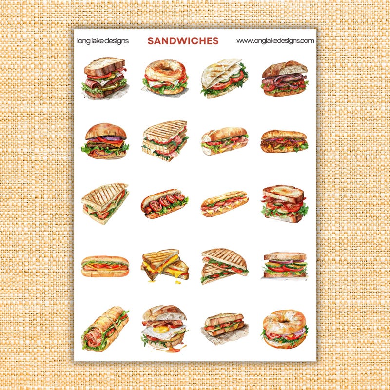 Custom Sandwich Stickers - Etsy