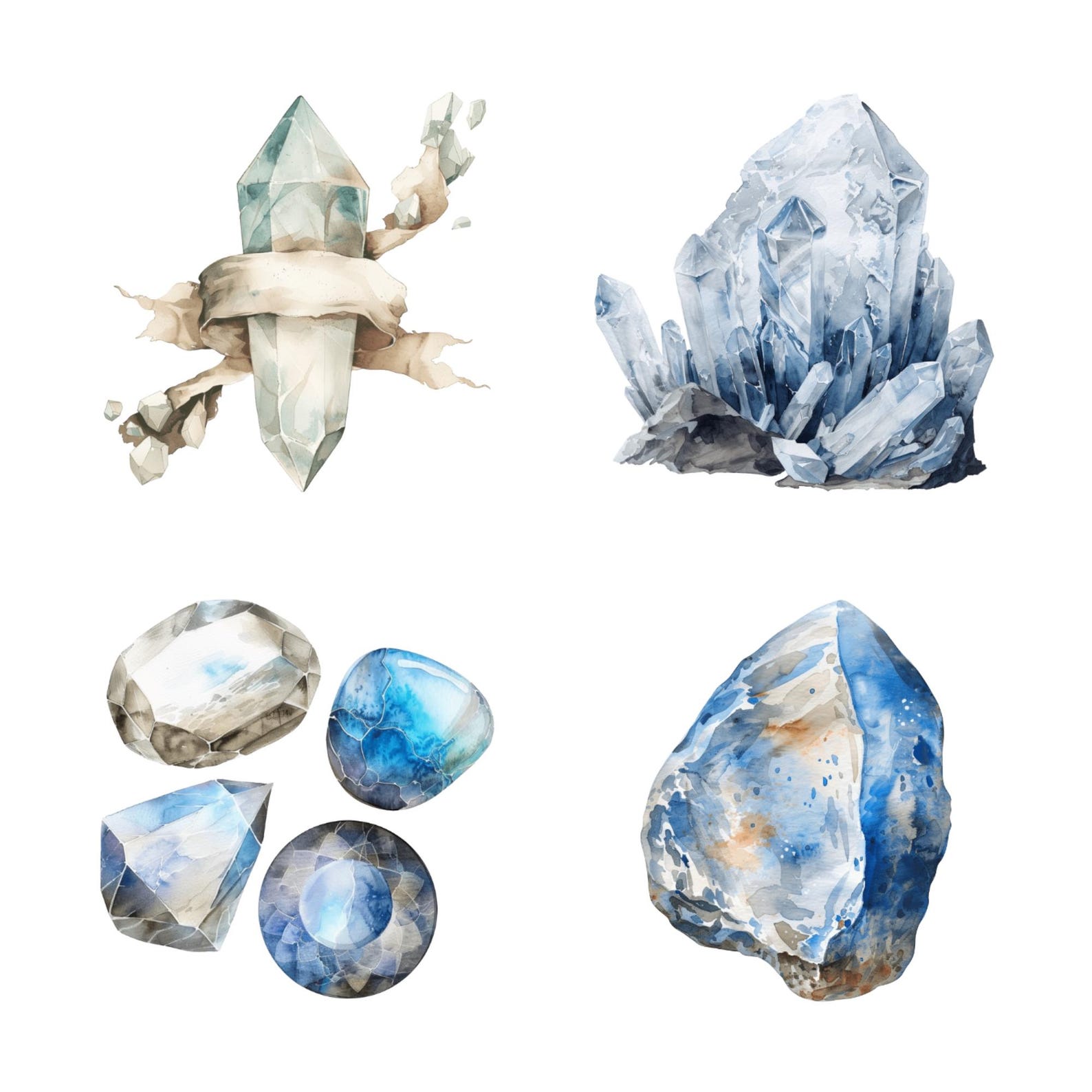 Moonstone Sticker Sheet, Weatherproof Gemstone Stickers for Planners ...