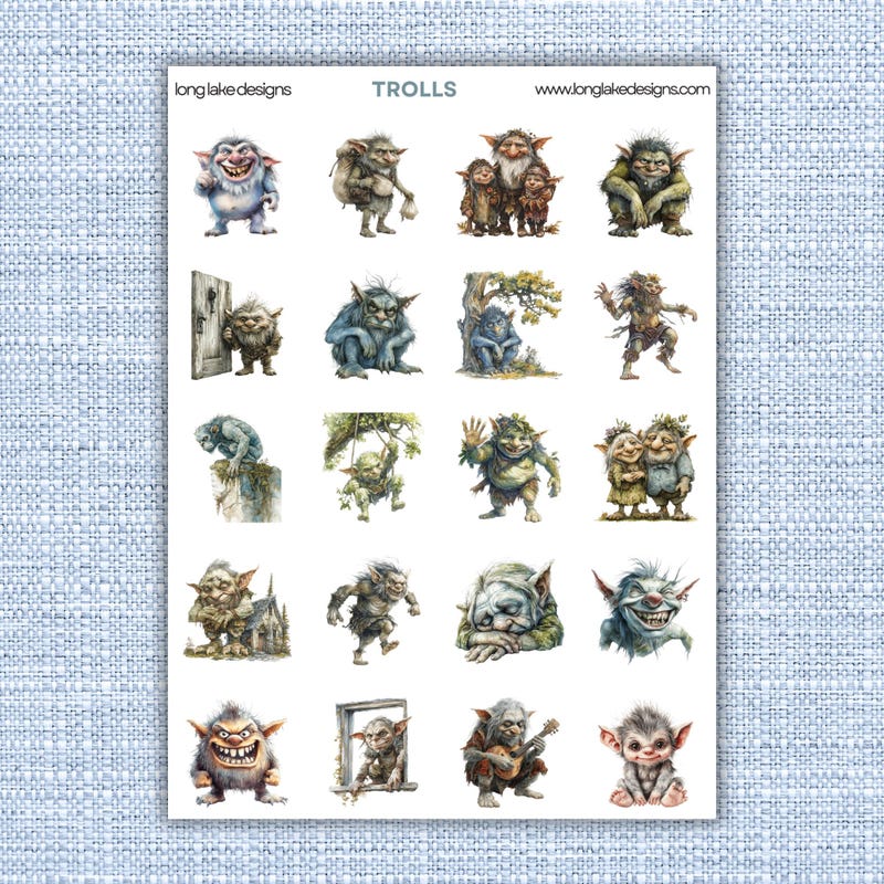 Troll Stickers - Etsy