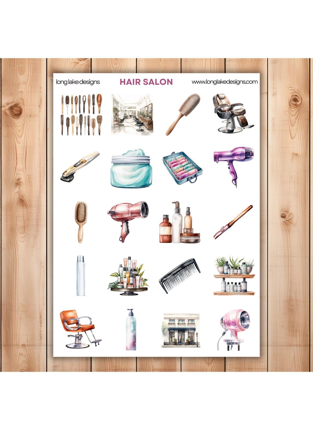 Hair Salon Stickers, Occupation Stickers, Planner Stickers, Journaling ...