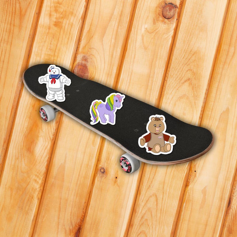 80's Toys Sticker Pack, 34 Retro Laminated Weatherproof Stickers, 1-3 ...