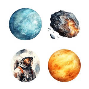 Solar System Sticker Sheet, Durable Vinyl Space-themed Stickers for ...