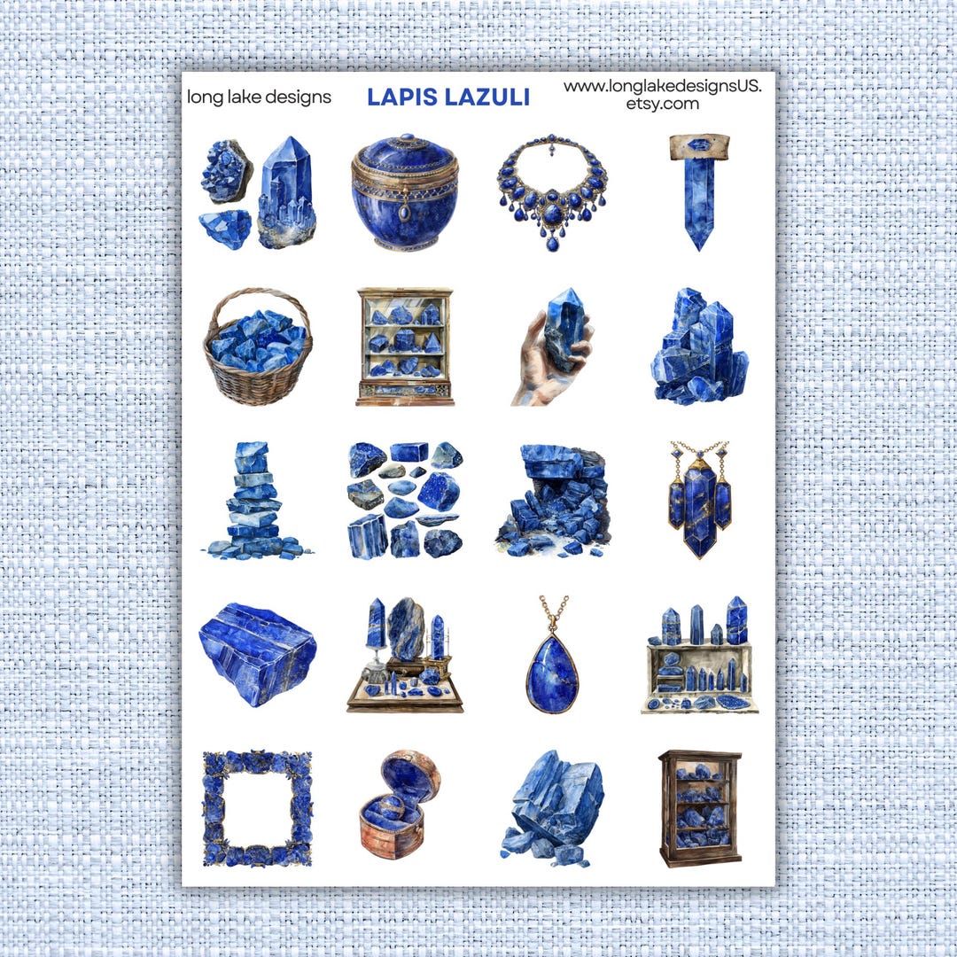 Lapis Lazuli Sticker Sheet, Durable Laminated Weatherproof , Ideal for ...