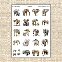 Elephant Sticker - Etsy