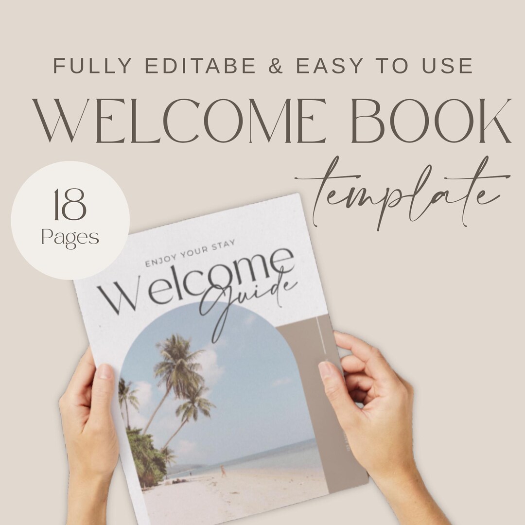 Editable Airbnb Welcome Booklet | Canva Template | Printable Guest ...