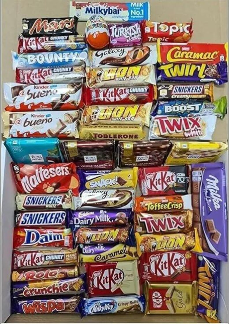 Mega Chocolate Gift Hamper: Full Size Candy Bars Selection - Etsy