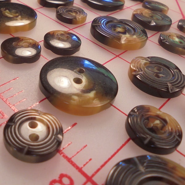 Tortoise Shell Buttons - Etsy