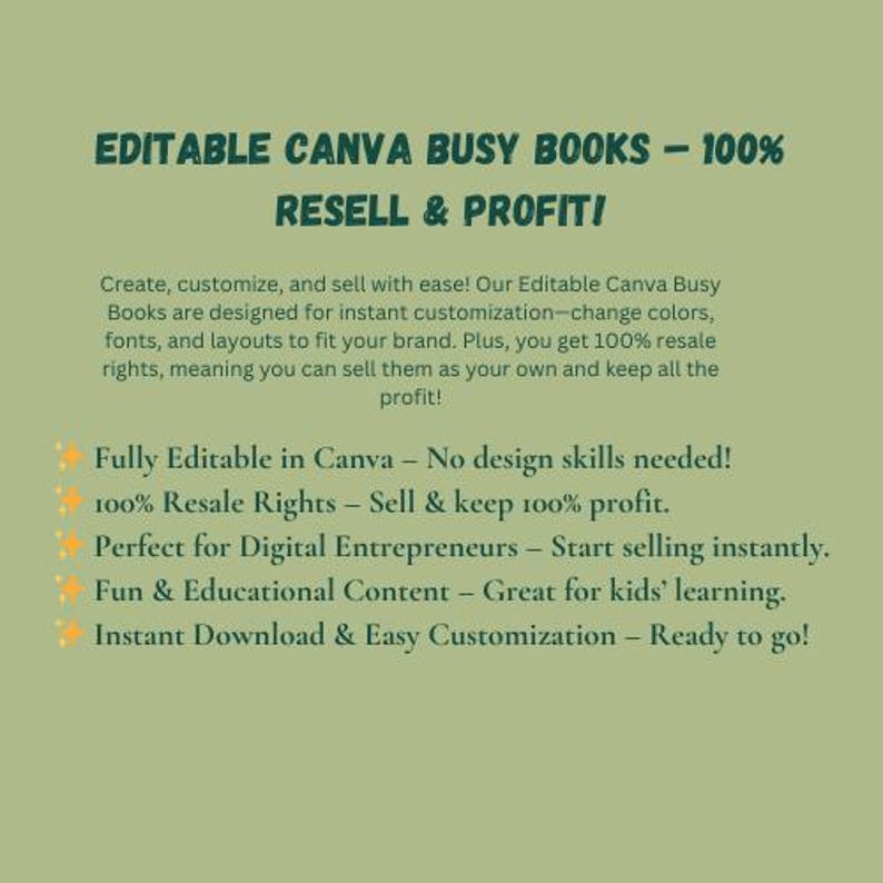 Busy Book for Kids Printable & Editable in Canva - Etsy