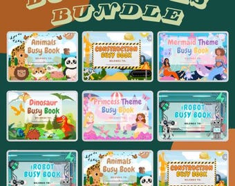 Educational Busy Book Bundle for Kids Activity Book Template Editable ...