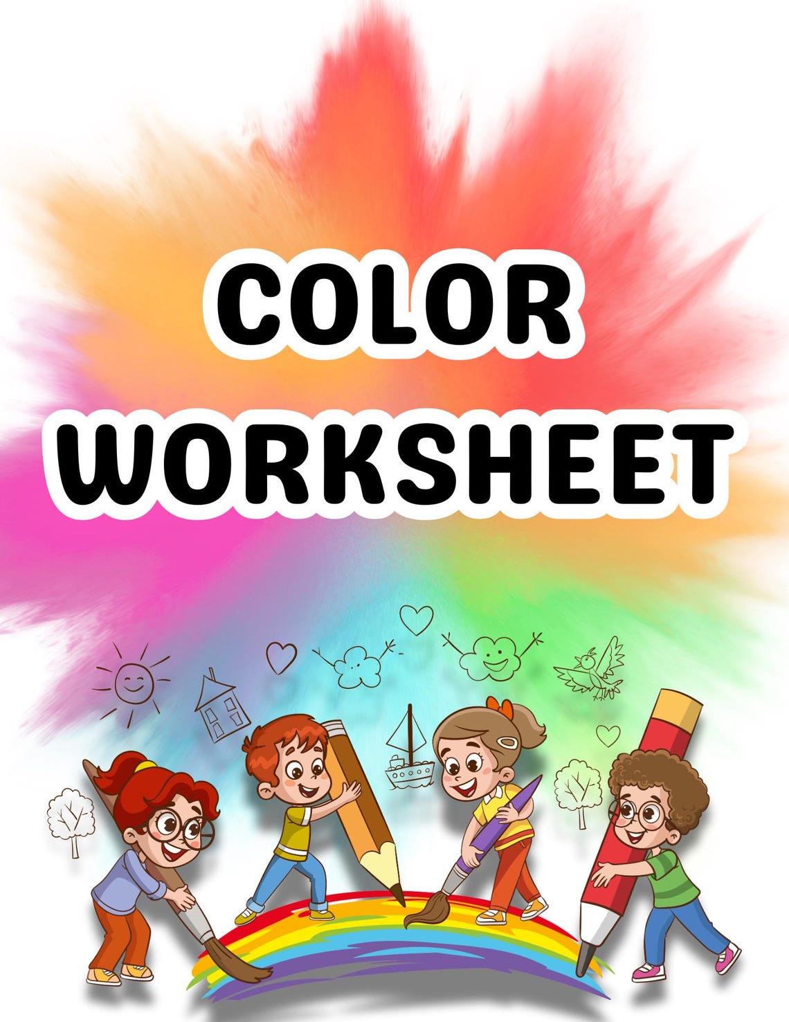 Color Worksheet for Kids – Learning Colors Printable for Preschool ...