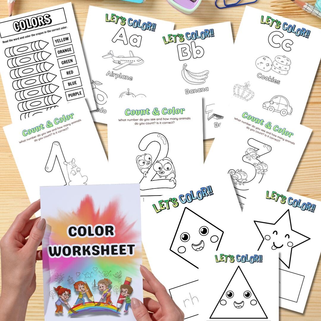 Color Worksheet for Kids – Learning Colors Printable for Preschool ...