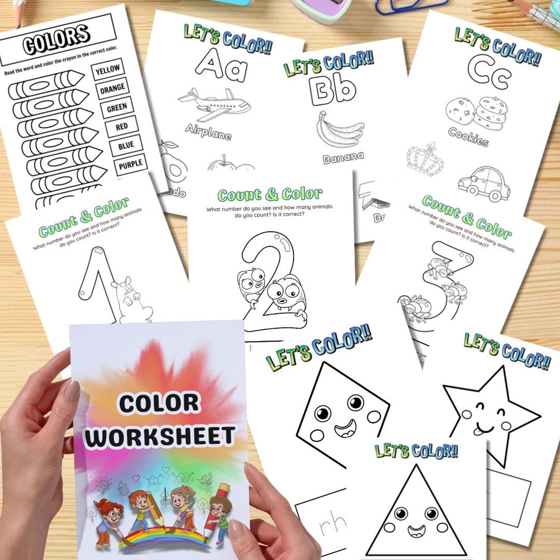 Color Worksheet for Kids – Learning Colors Printable for Preschool ...