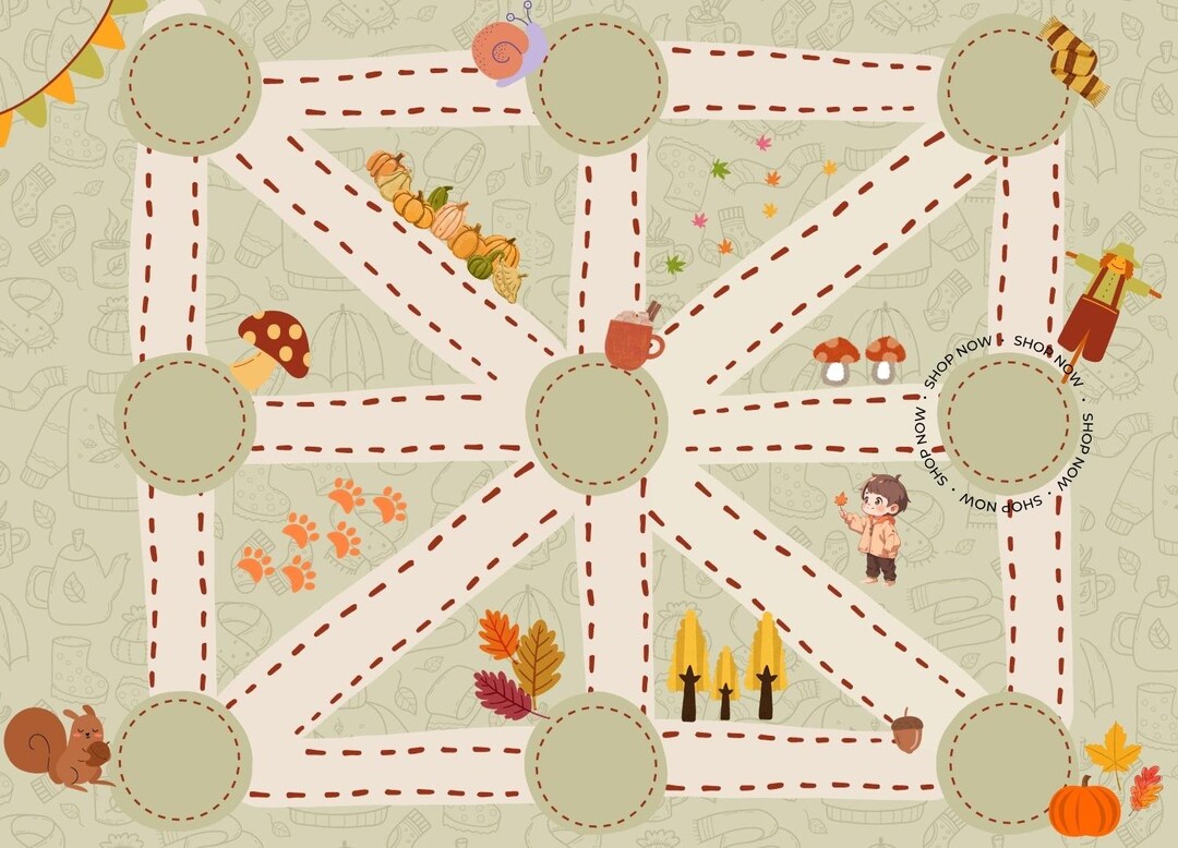 Tapatan Board Game Autumn Theme - Etsy