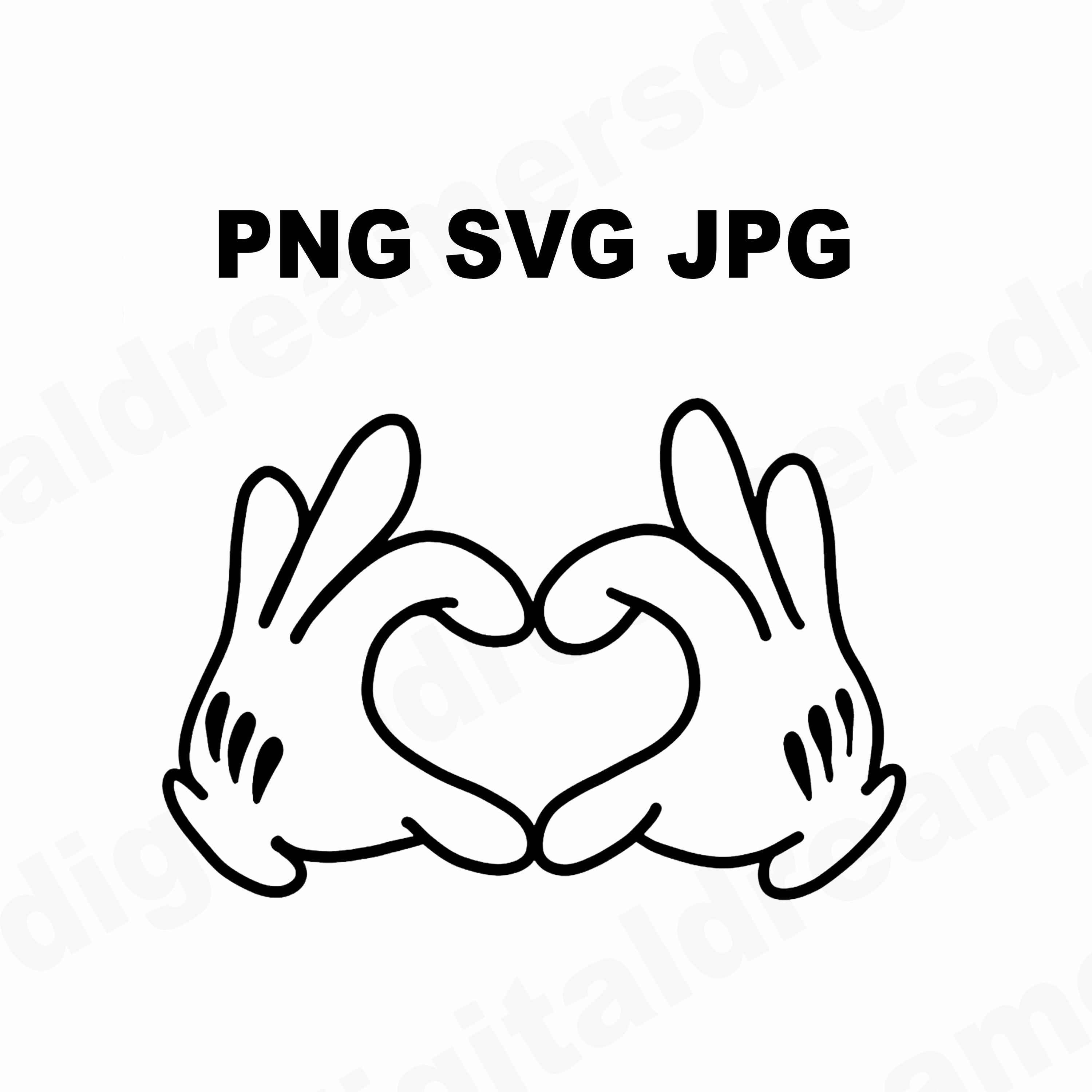 Mickey Mouse Hand Omtrek Mickey Mouse Handen Etsy Nederland