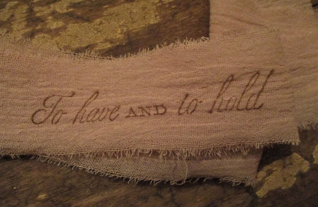 Hand Stamped Tattered Fabric Ribbon Rustic Romance Collection ~ to Have ...