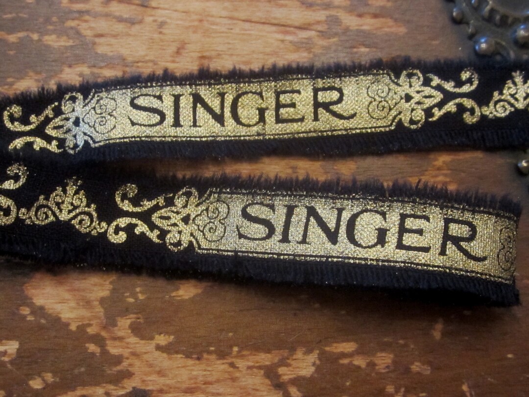 Tattered Fabric Ribbon Snippet 18 Junk Journal Vintage Petite Singer ...