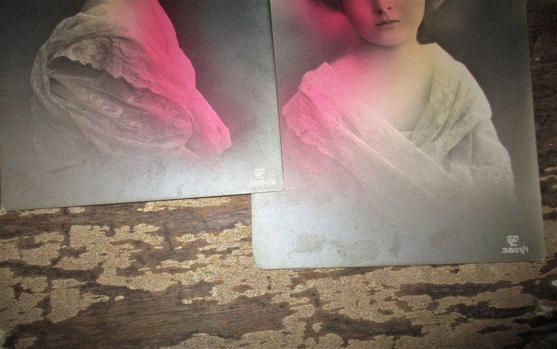 Vintage Antique Real Photo Postcards Set of 2 Beautiful - Etsy