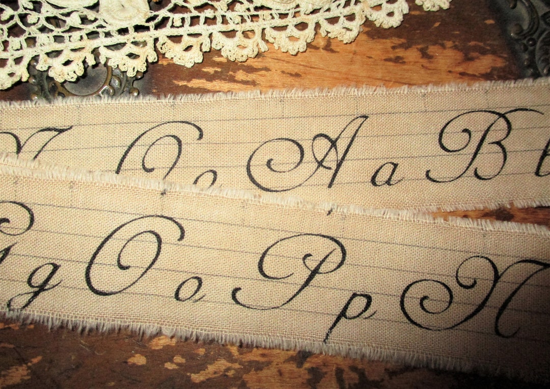 Tattered Aged Fabric Ribbon Junk Journal Embellishment Teacher School ...