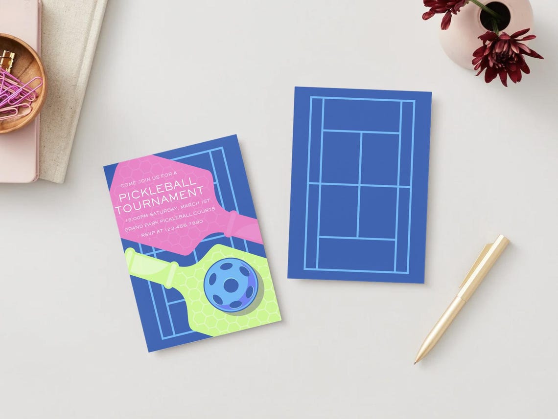 Editable Pickleball Tournament Invitation Template - Instant Download ...