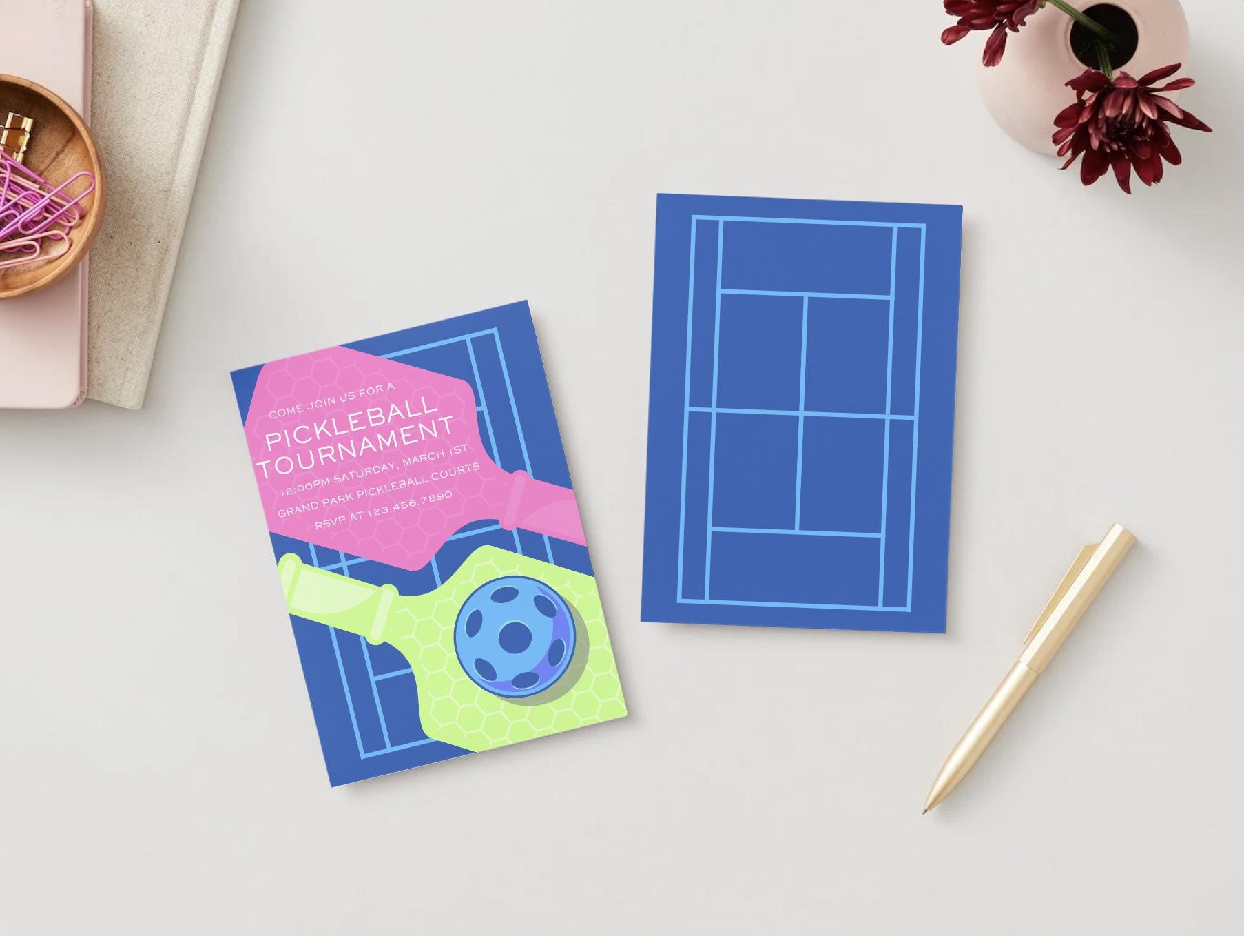 Editable Pickleball Tournament Invitation Template - Instant Download ...