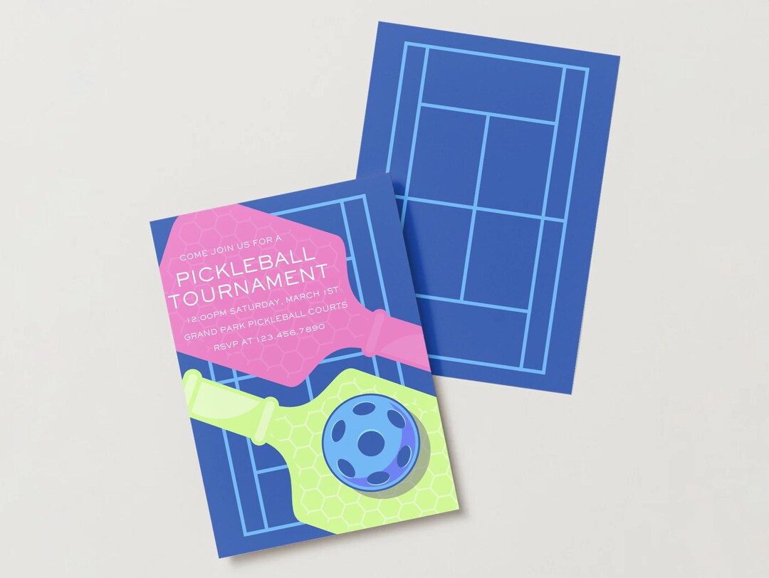 Editable Pickleball Tournament Invitation Template - Instant Download ...