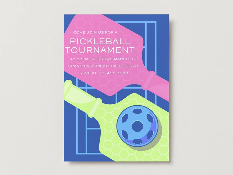 Editable Pickleball Tournament Invitation Template - Instant Download ...