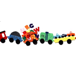 Alphabet Train Felt Board Set, Montessori Toys Toddler Learning ...