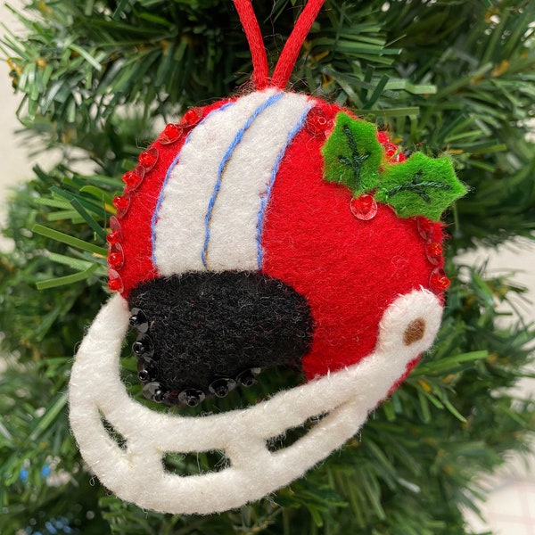 Football Helmet Ornament Personalized - Etsy