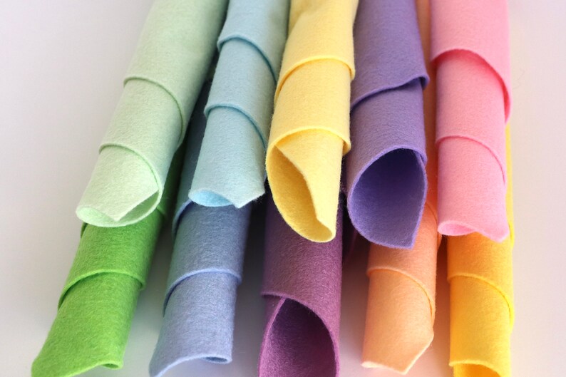 Soft Pastel Wool Felt Collection/ Wool Felt / Pastel Felt - Etsy