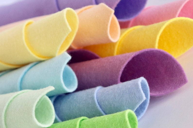 Soft Pastel Wool Felt Collection/ Wool Felt / Pastel Felt - Etsy