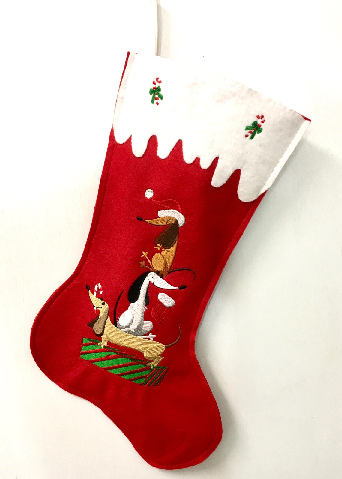 Dachshund Christmas Stocking / Personalized Holiday/ Home Decor/ Family ...