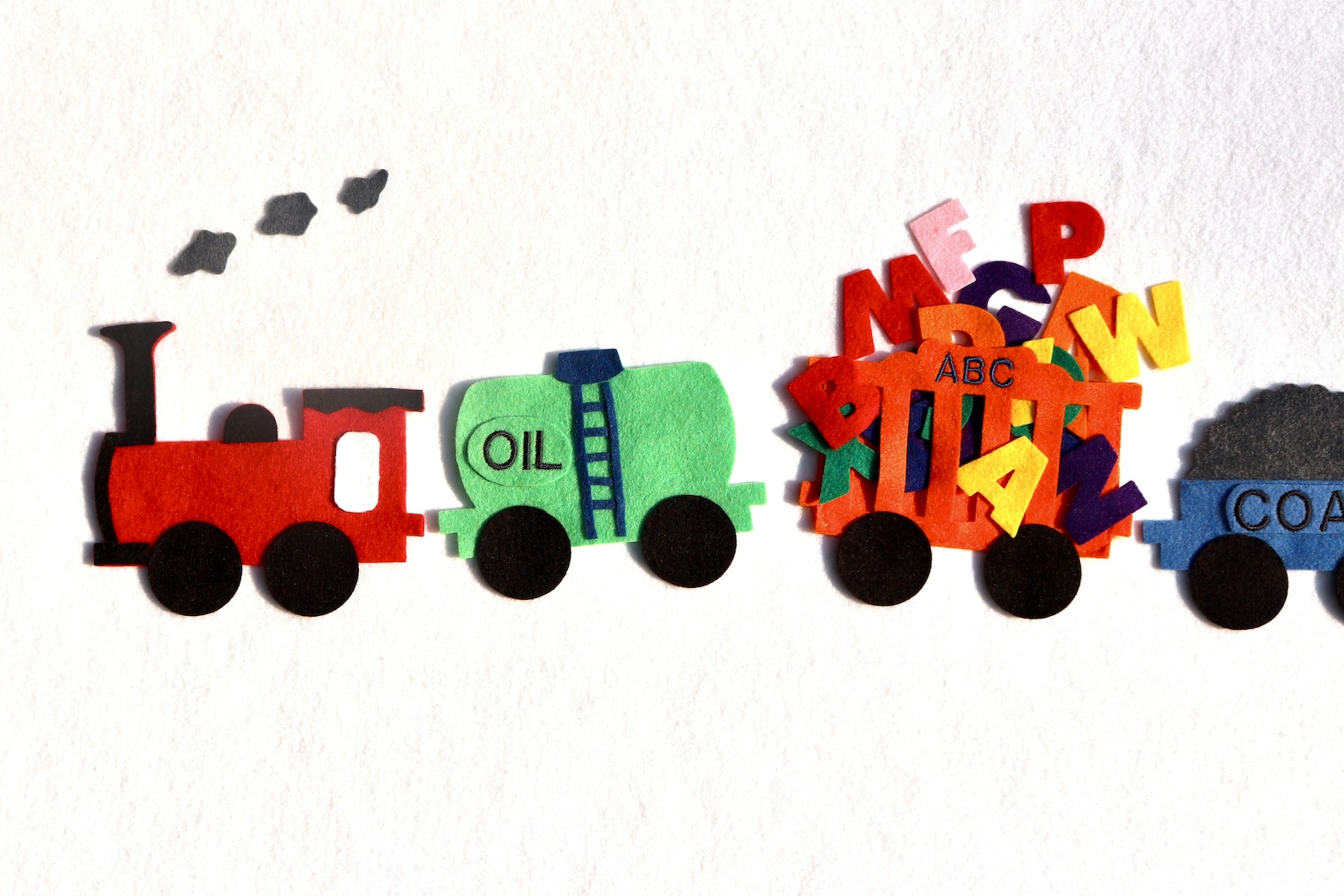 Alphabet Train Felt Board Set, Montessori Toys Toddler Learning ...