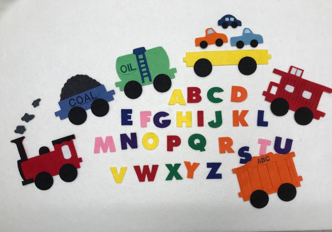 Alphabet Train Felt Board Set, Montessori Toys Toddler Learning ...