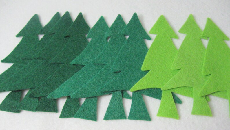 Die Cut Felt Trees | Etsy