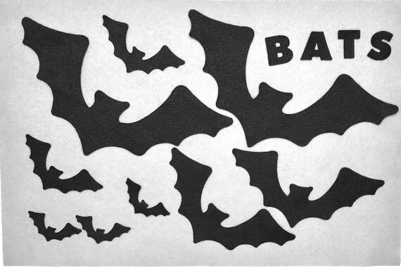 Bat felt board set bat set halloween bats felt bats | Etsy