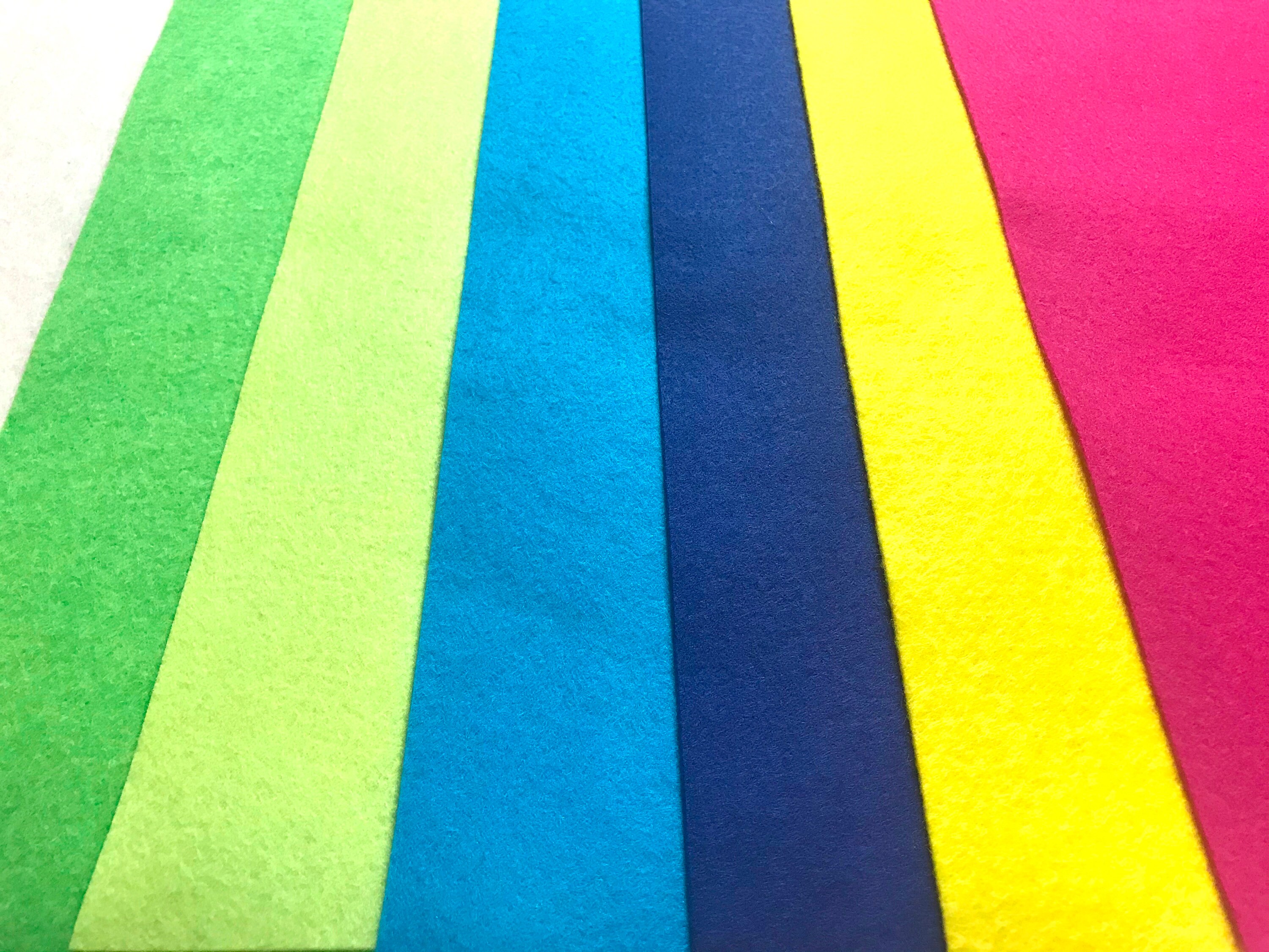 Wool Felt Sheets Bright Hot Colors 6 Sheets- Wool Blend Felt - Etsy