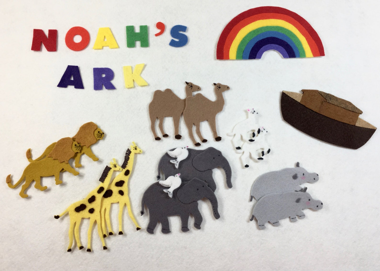 Noahs Ark Felt Set Noahs Ark Toy Felt Board Stories Baptism - Etsy
