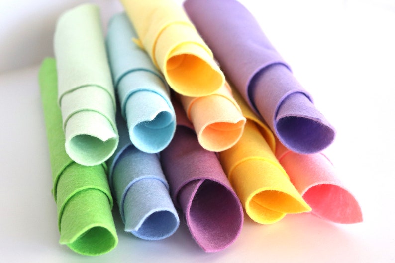 Soft Pastel Wool Felt Collection/ Wool Felt / Pastel Felt | Etsy